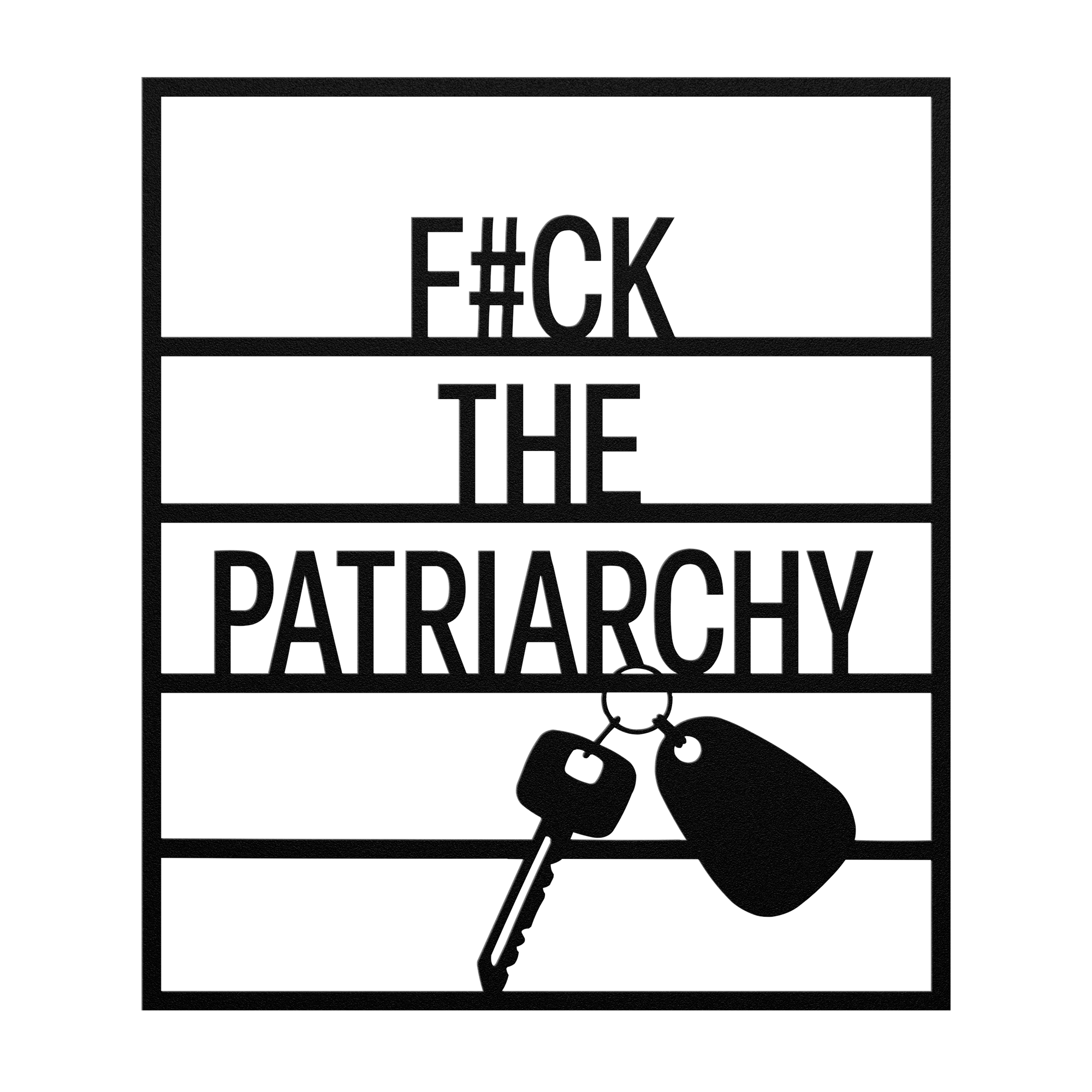 "F#ck the Patriarchy Metal Wall Art | Country Proud USA