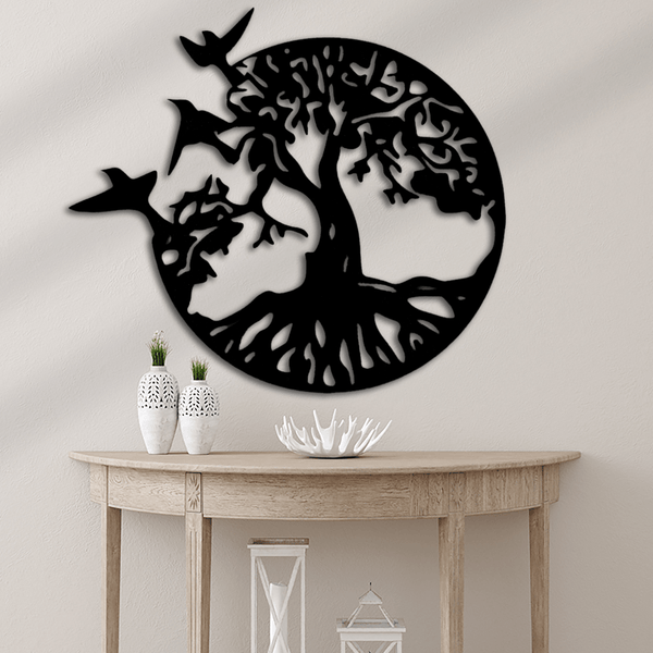 Take Flight Tree Metal Wall Art Home Decor